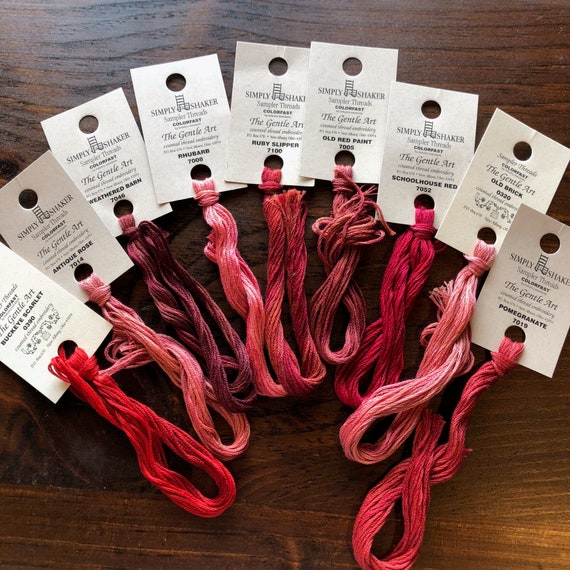 Gentle Art / Reds / Floss / Cross Stitch / Needlework Threads - Etsy