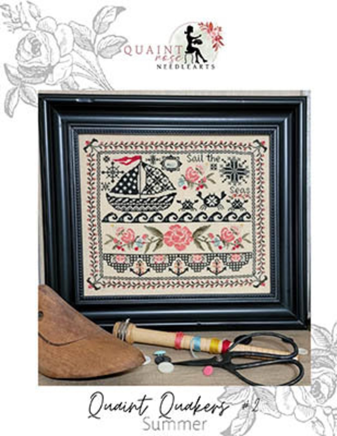 Quaint Quakers #2 SUMMER / Quaint Rose Needlearts / Cross Stitch Chart ...