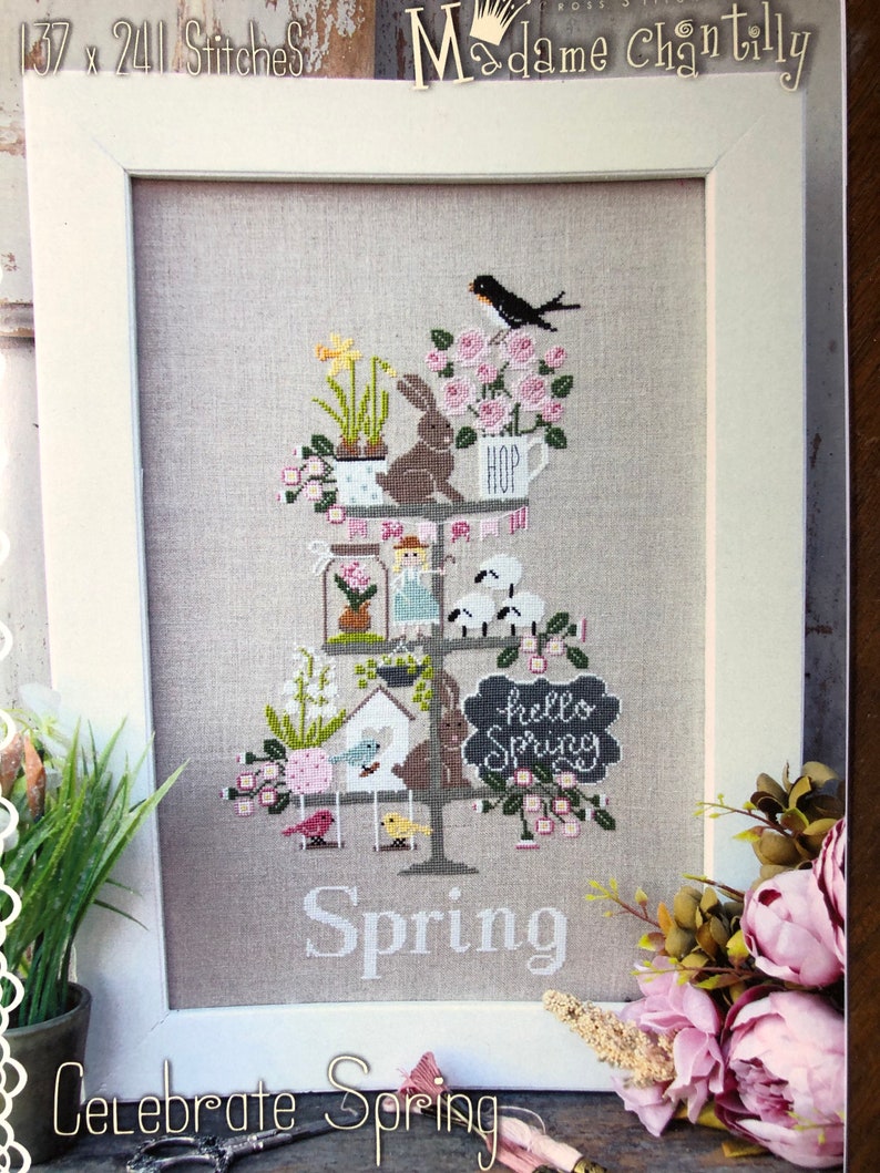 Madame Chantilly / CELEBRATE SPRING / Cross Stitch Chart / - Etsy
