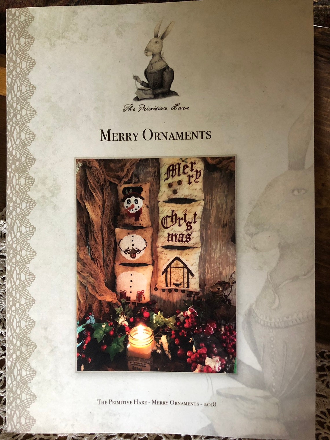 MERRY ORNAMENTS by the Primitive Hare / Cross Stitch Chart / - Etsy
