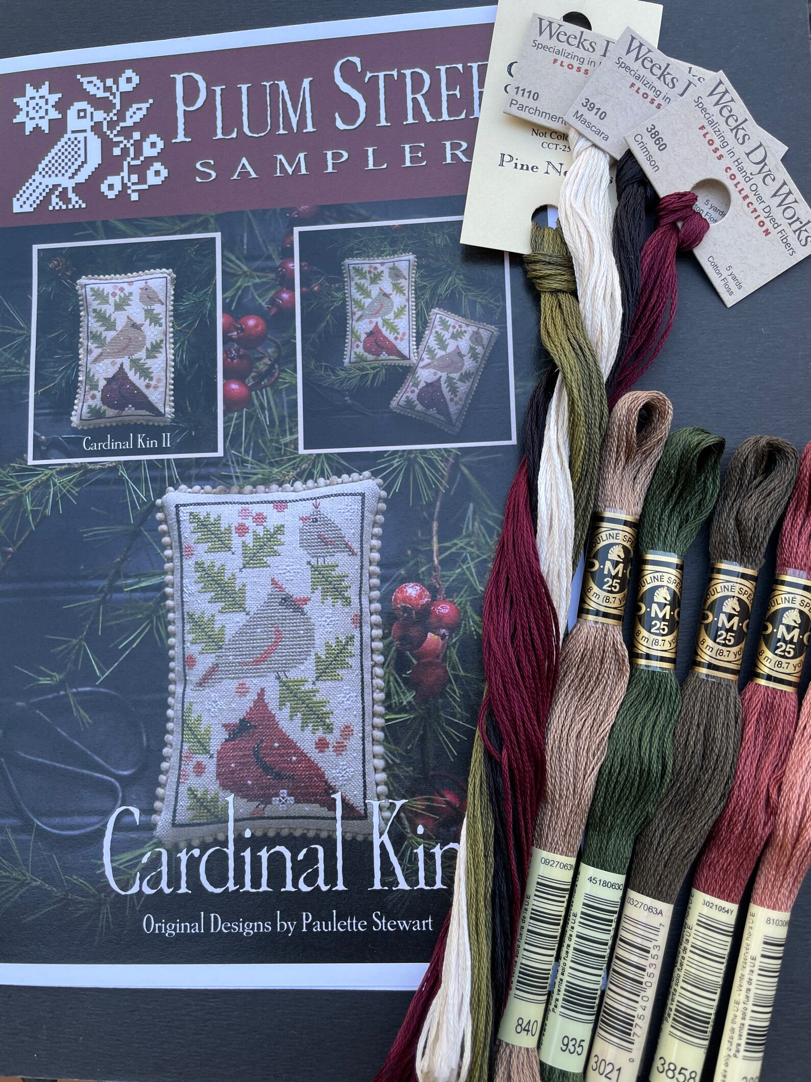 Plum Street Samplers / CARDINAL KIN / Cross Stitch Chart - Etsy