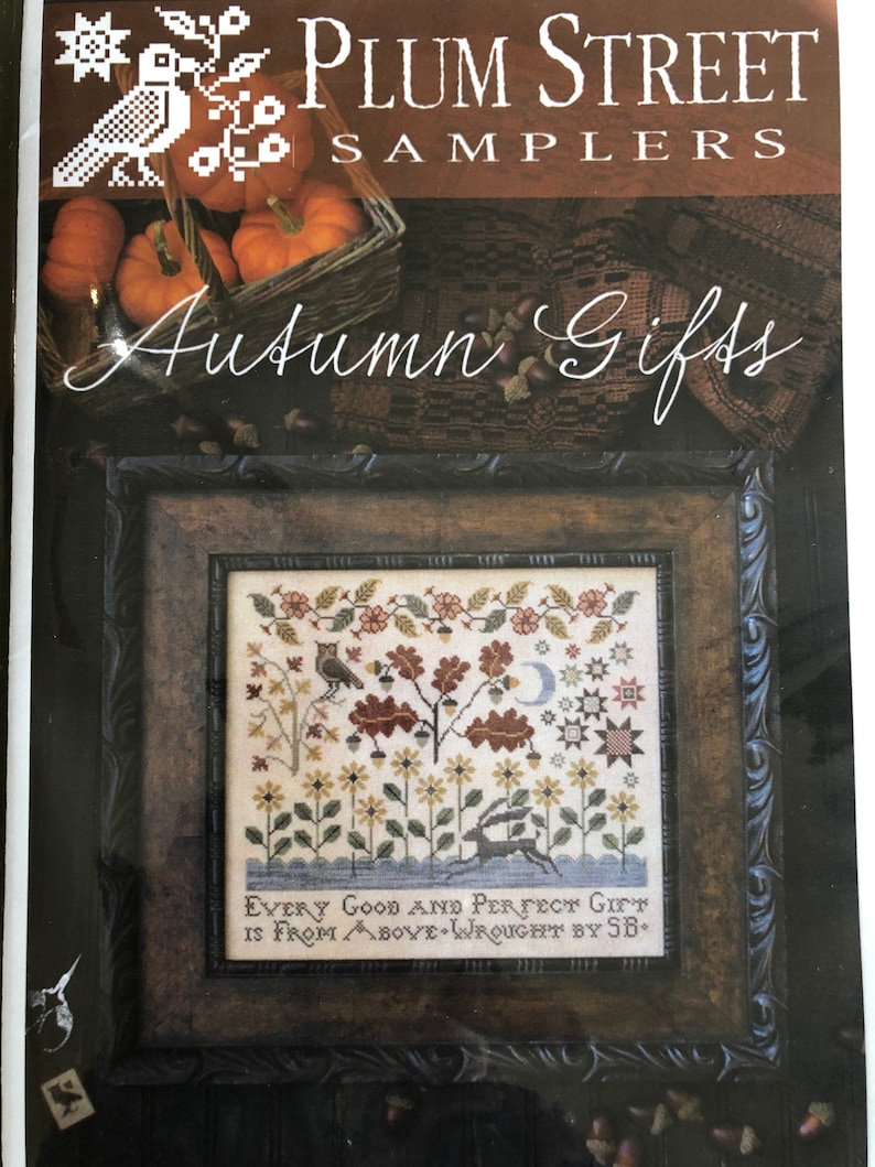 Plum Street Samplers / AUTUMN GIFTS / Cross Stitch Chart / | Etsy