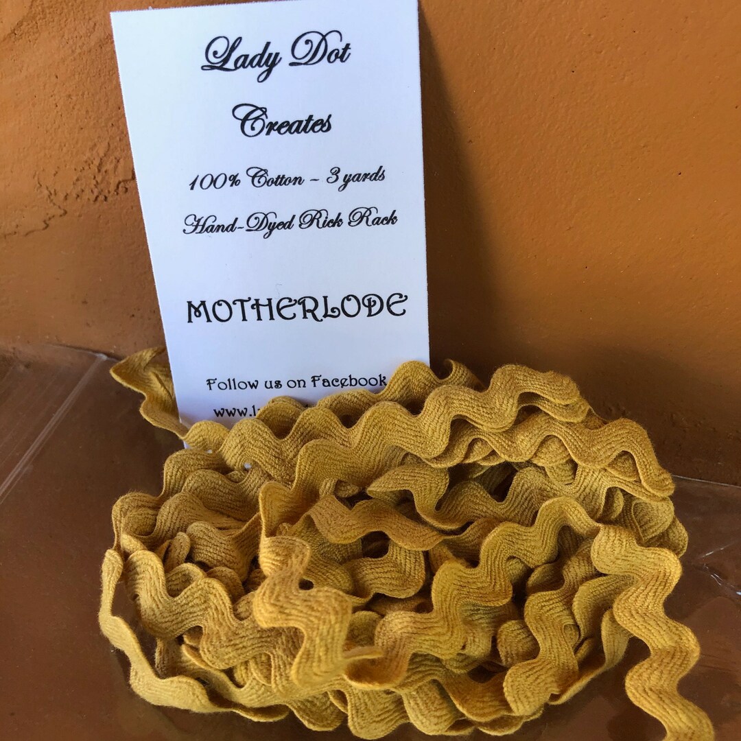Lady Dot Creates/ Mother Lode /hand Dyed Cotton Rick Rack OR Chenille ...