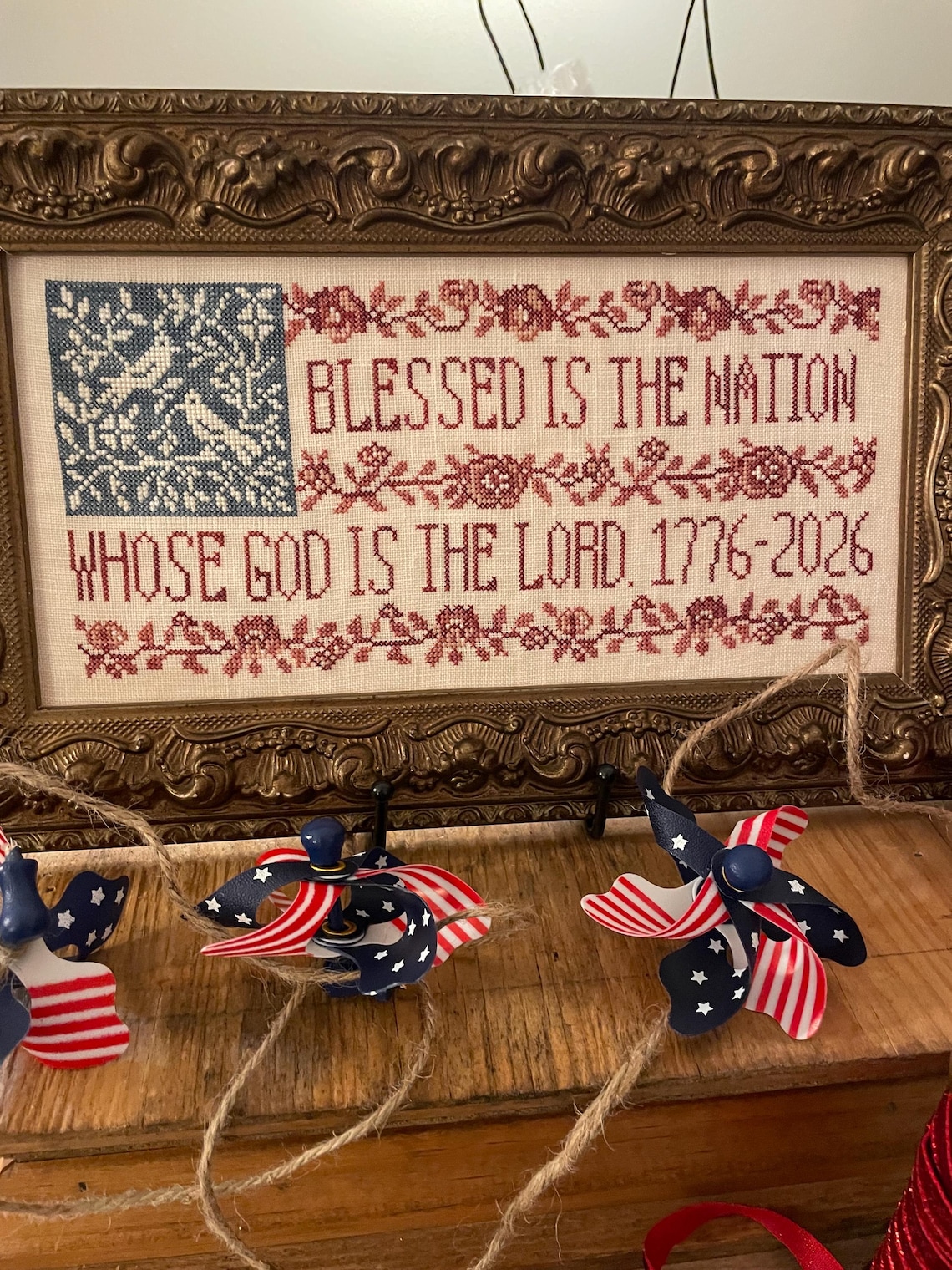 TOILE FLAG by Quaint Rose Needlearts / Counted Cross Stitch Pattern - Etsy
