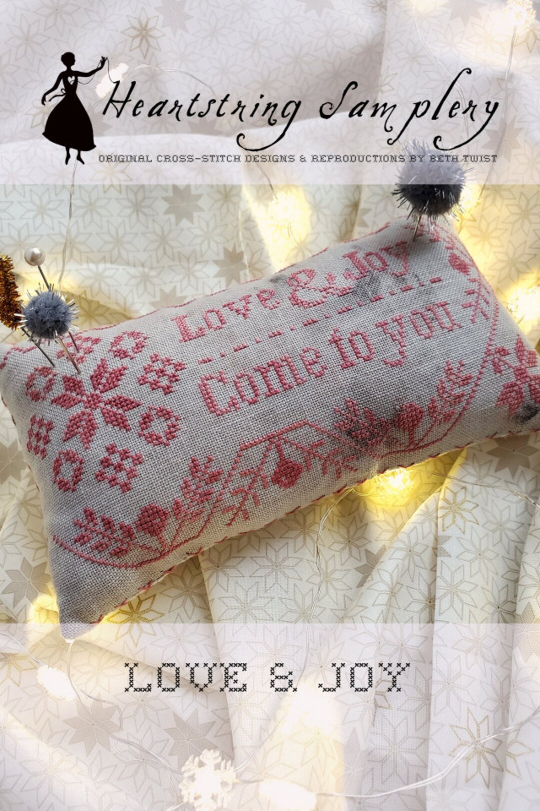 LOVE & JOY / Heartstring Samplery / Cross Stitch Chart / Pattern Only ...