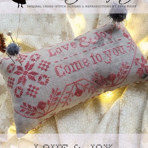 Love and Joy Cross Stitch - Etsy
