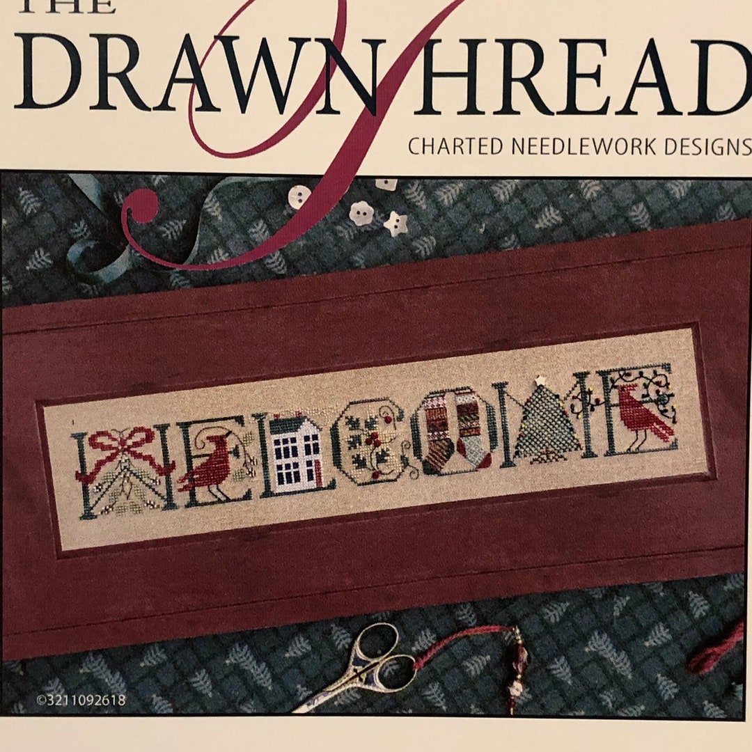 The Drawn Thread/ WELCOME Christmas / Cross Stitch Chart / Pattern Only ...