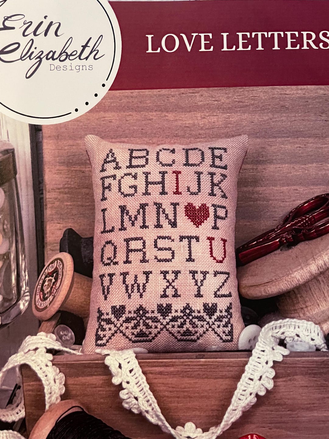 LOVE LETTERS / Erin Elizabeth Designs / Stitch Chart / Pattern Only - Etsy