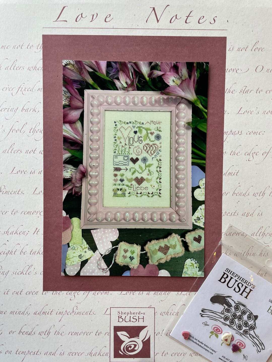 Shepherd’s Bush / LOVE NOTES Chart And/or Embellishments Pack / Choice ...