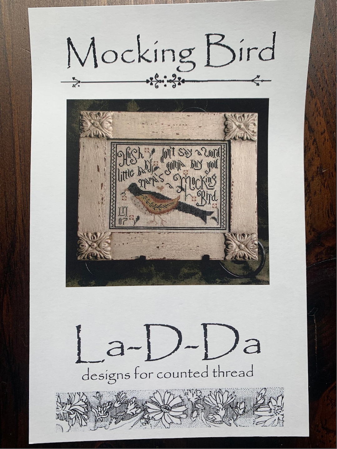 Mocking Bird / La-d-da / Cross Stitch Chart / Counted Cross Stitch Pattern / Pattern Only - Etsy