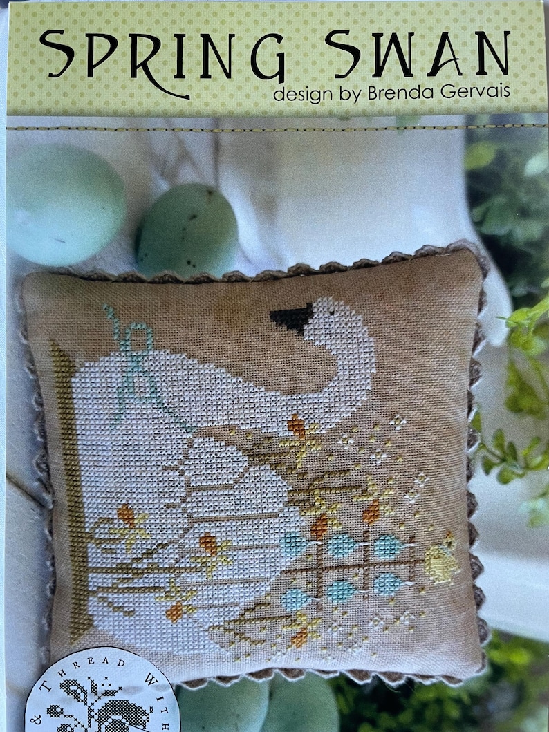 SPRING SWAN / With Thy Needle and Thread/ Brenda Gervais/ Cross Stitch ...