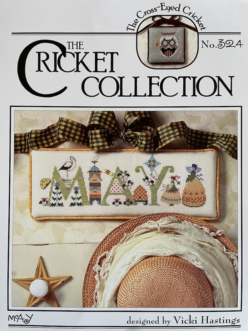 Cross Eyed Cricket / MAY / the Cricket Collection /cross Stitch Chart ...