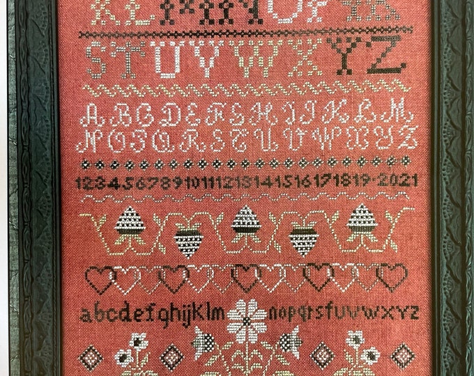 Plum Street Samplers / PINK HOUSE SAMPLER / Cross Stitch Chart ...