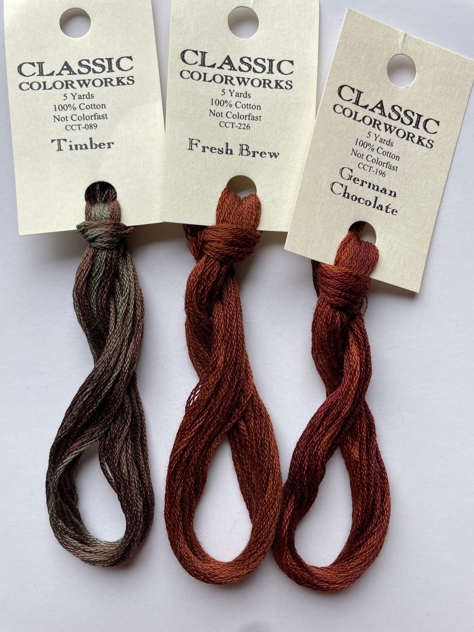 Classic Colorworks / DARK BROWNS / Floss / Cross Stitch / Embroidery ...