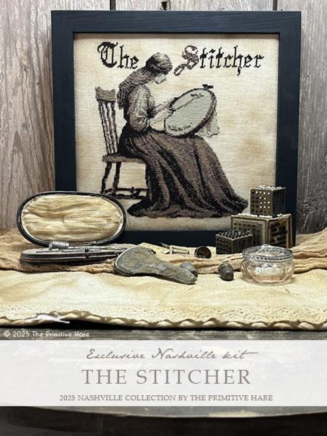 The Primitive Hare / THE STITCHER KIT / Counted Cross Stitch - Etsy