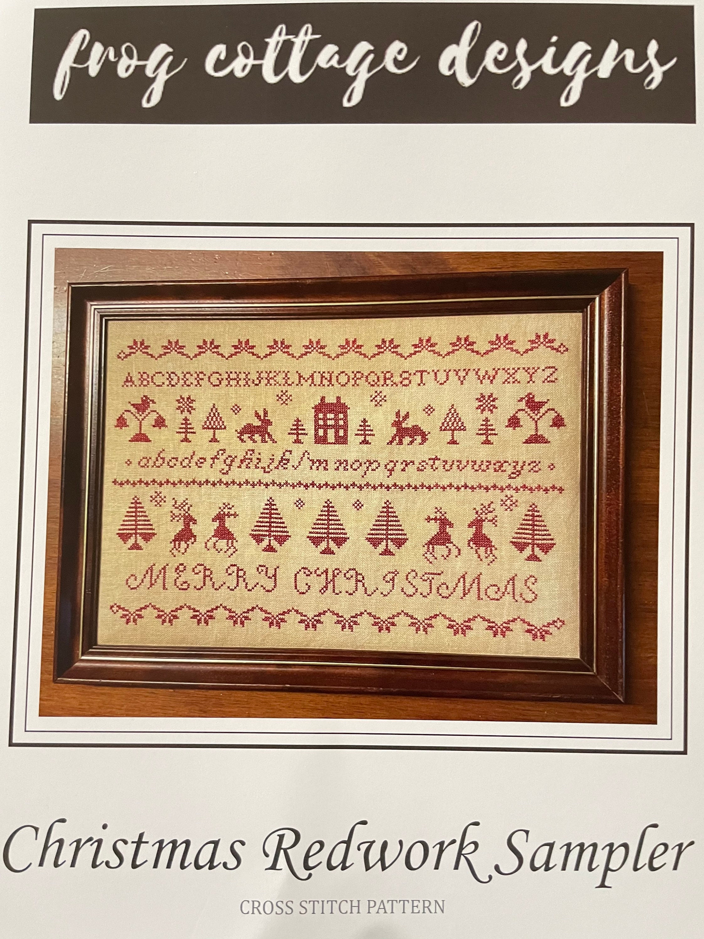 CHRISTMAS REDWORK SAMPLER From Frog Cottage Designs /cross Stitch Chart - Etsy