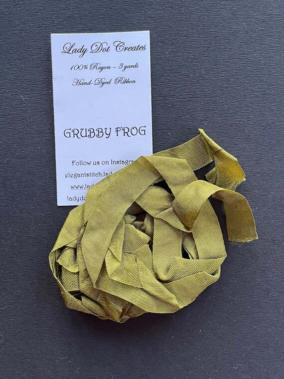 Visual Arts Ribbon Grubby Frog Ribbon by Lady Dot Creates 3yds etna.com.pe