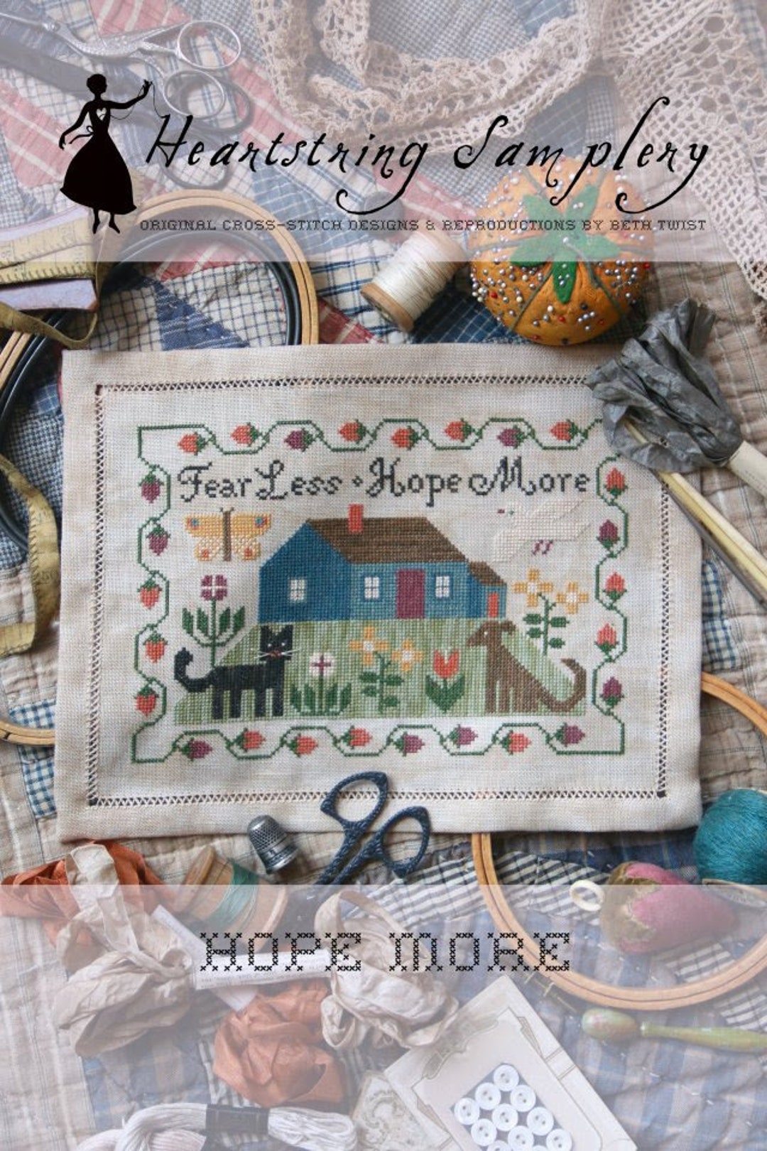 Heartstring Samplery / HOPE MORE / Cross Stitch Chart / Pattern Only - Etsy