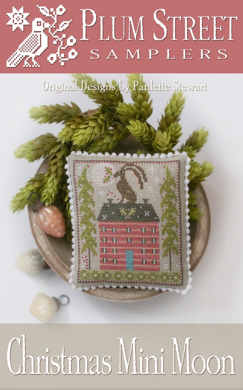 Plum Street Samplers / CHRISTMAS MINI MOON / Cross Stitch Chart ...