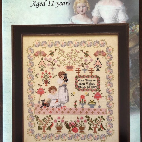 Elizabeth Furniss 1836 / Hands Across the Sea Samplers / Cross | Etsy