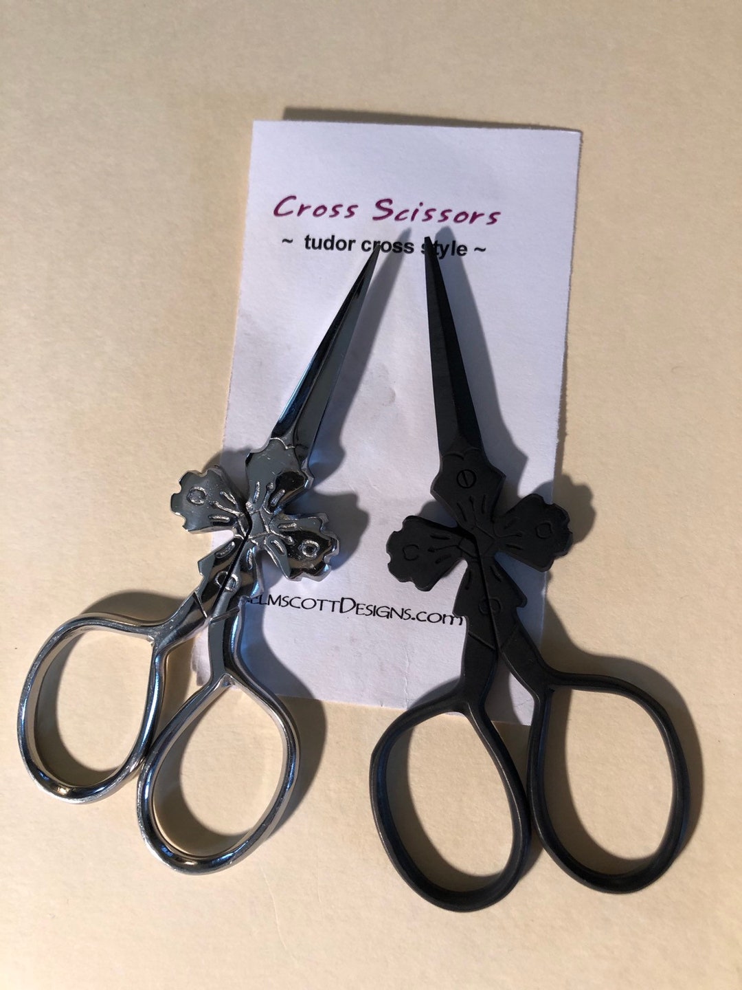 Kelmscott Designs Cross Scissors in Silver or Primitive Finish ...
