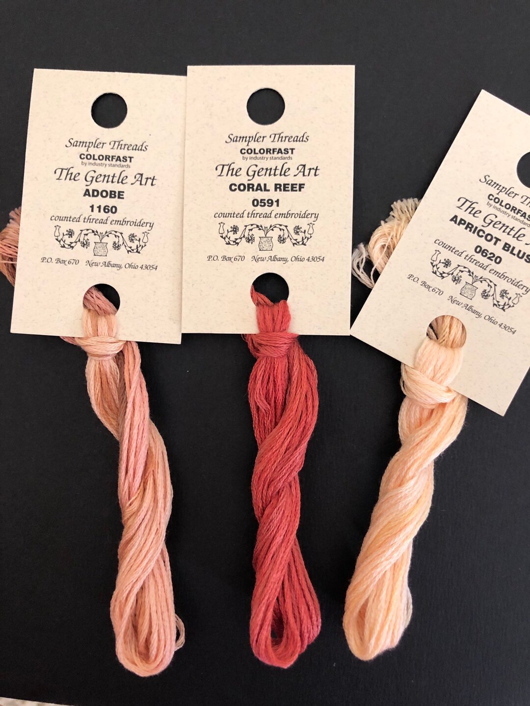 Gentle Art / PEACH /CORALS Overdyed Thread / Cross Stitch / Embroidery ...