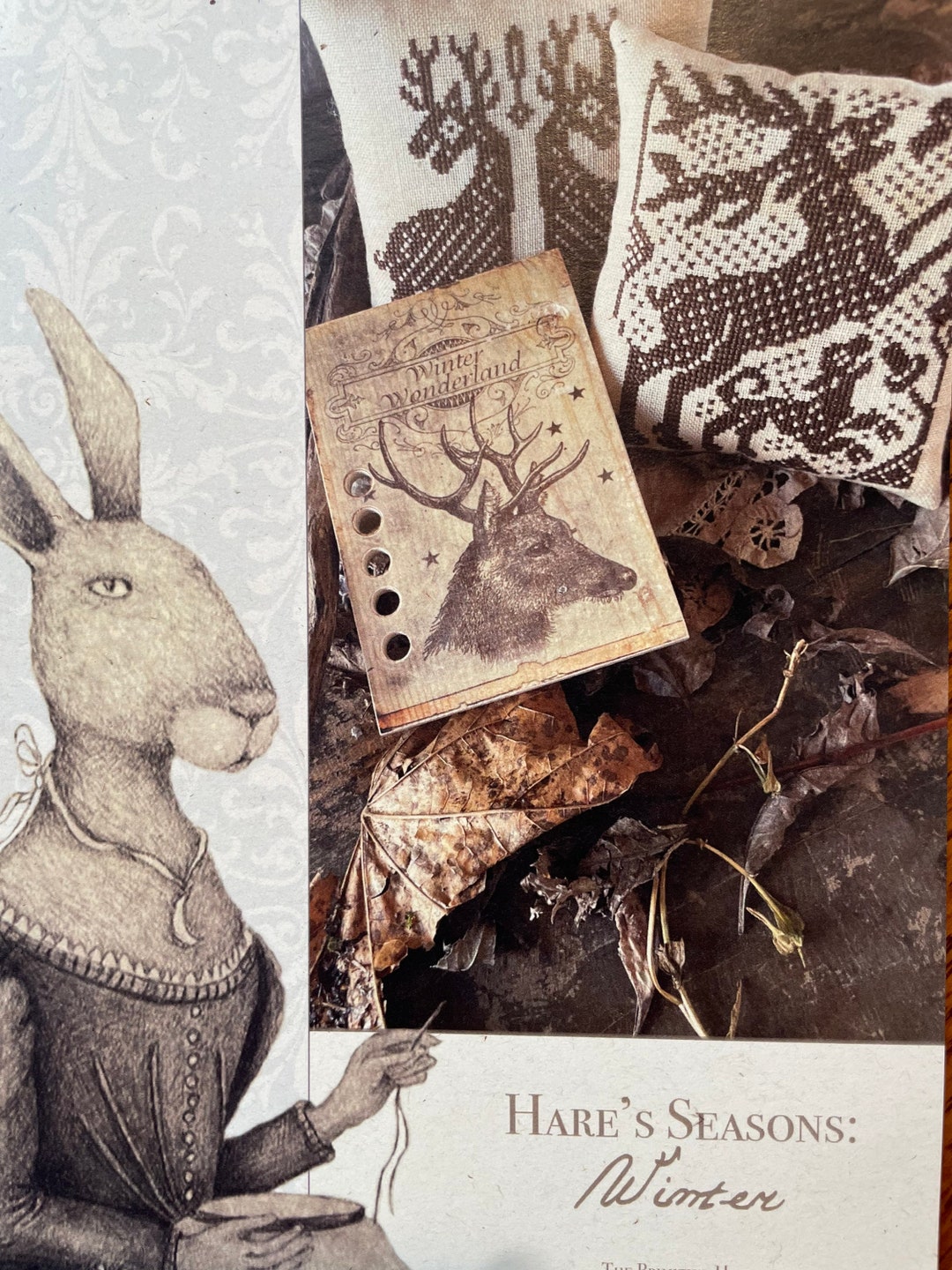 Hares Seasons WINTER / the Primitive Hare / Cross Stitch Book - Etsy