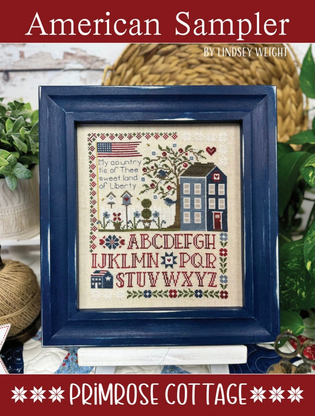 Primrose Cottage Stitches / AMERICAN SAMPLER / Cross Stitch Chart - Etsy