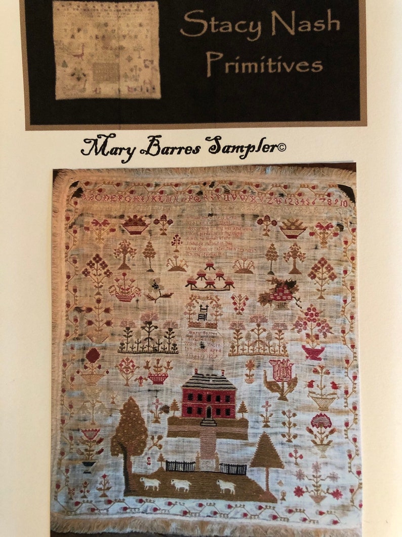 Mary Barres 1829 Sampler / Stacy Nash Primitives / cross | Etsy