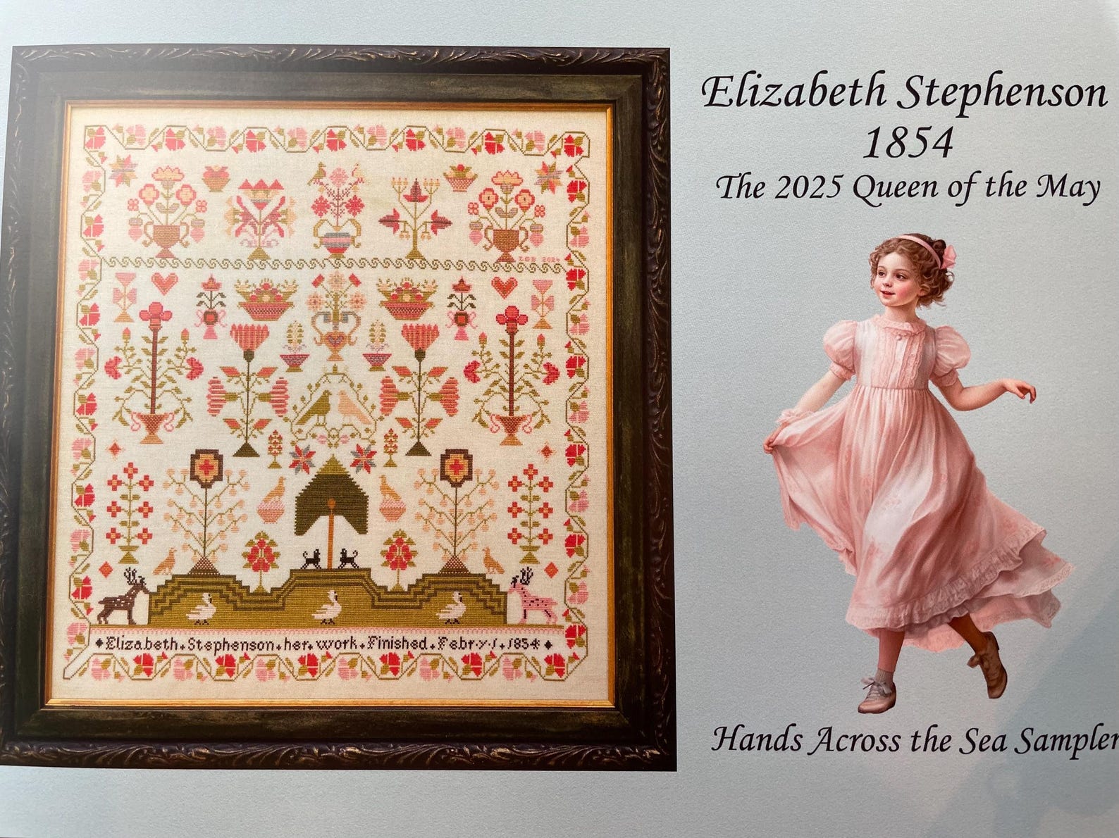 ELIZABETH STEPHENSON 1854 / Hands Across the Sea Samplers / Cross ...