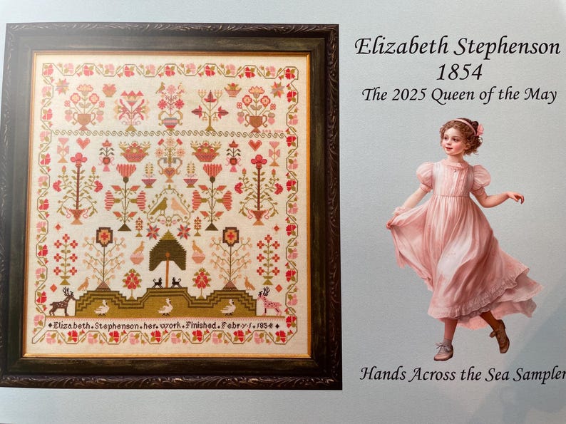 ELIZABETH STEPHENSON 1854 / Hands Across the Sea Samplers / Cross ...
