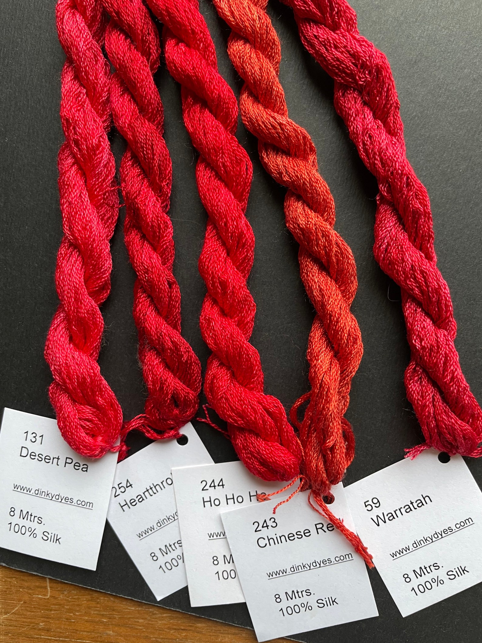 Dinky Dyes Silk / REDS / 8m - Etsy