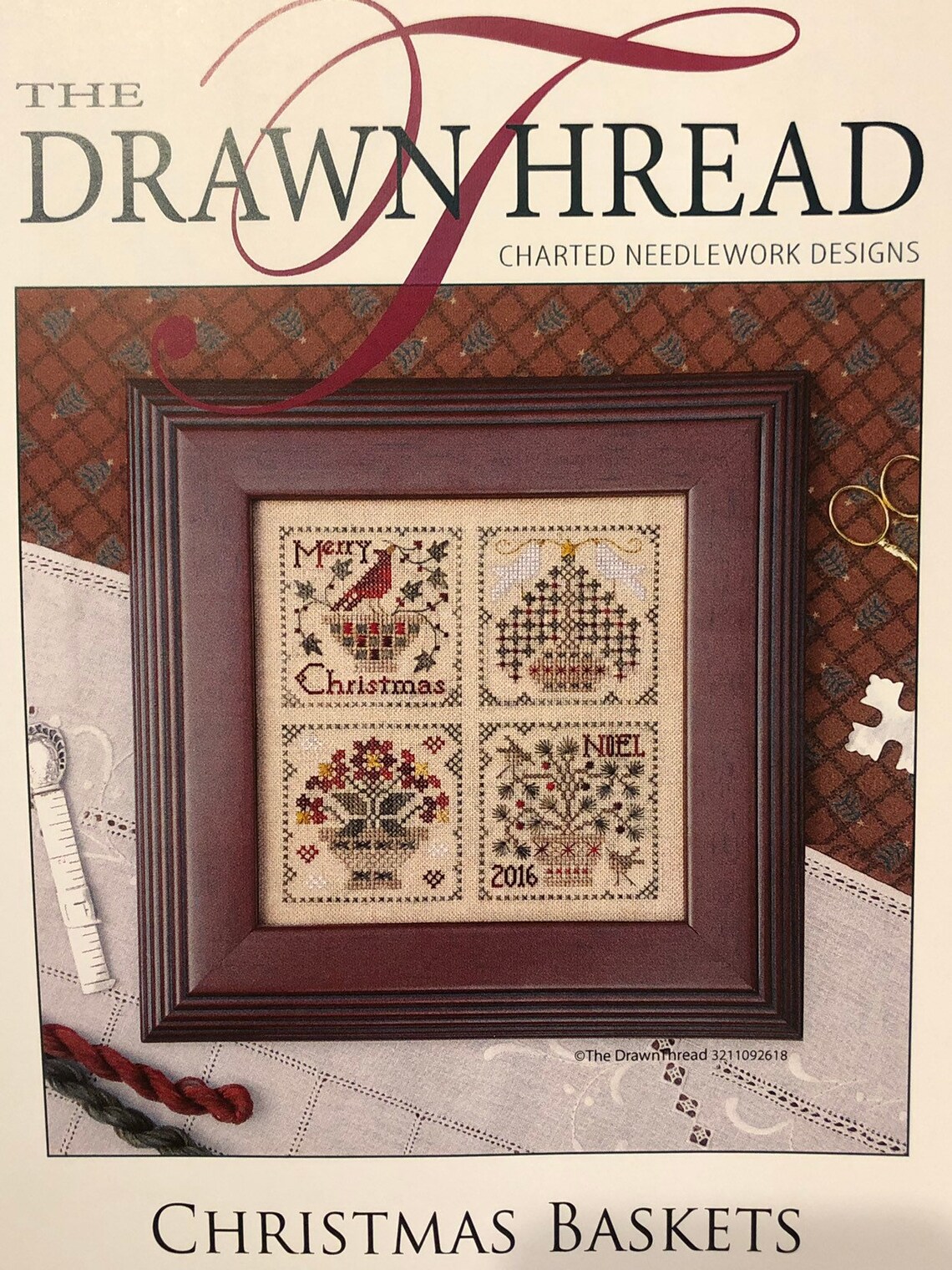 The Drawn Thread/ CHRISTMAS BASKETS / Cross Stitch Chart / Pattern Only ...