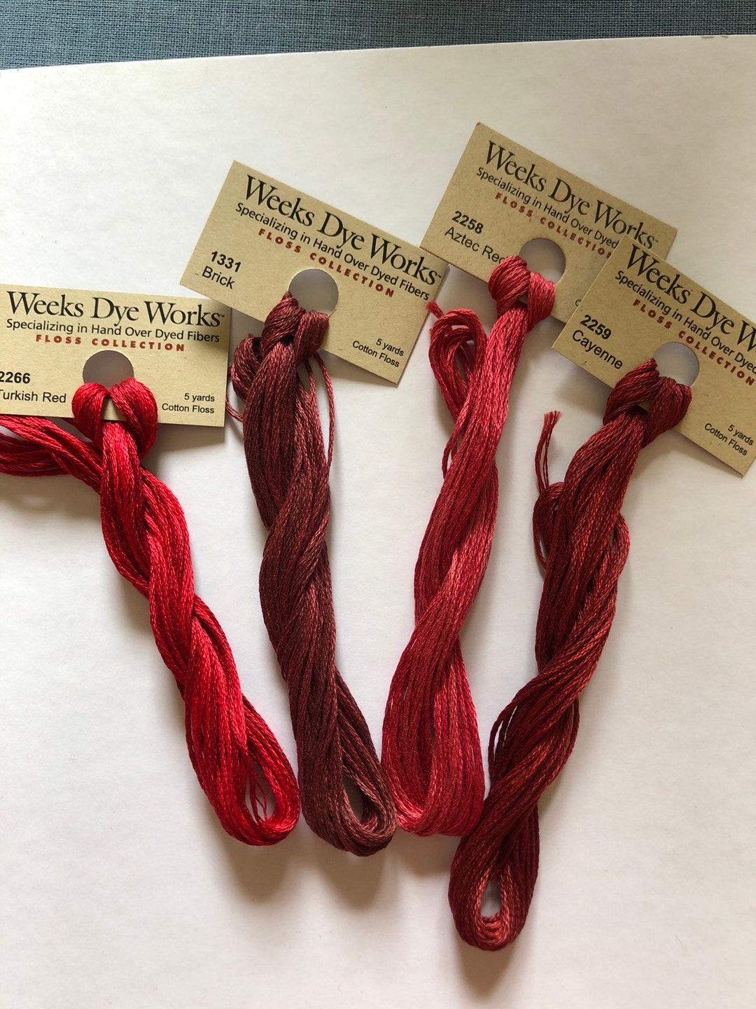 Weeks Dye Works /reds / Floss / Cross Stitch / Embroidery / Threads ...