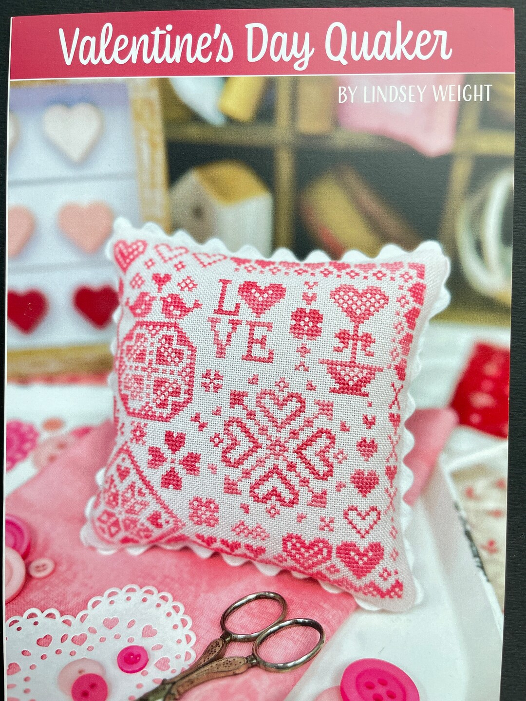 Primrose Cottage Stitches / VALENTINES DAY QUAKER / Cross Stitch Chart ...