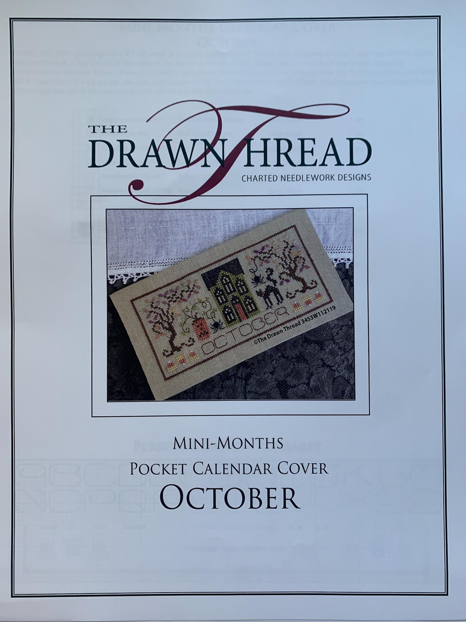 The Drawn Thread/ October / Cross Stitch Chart / Counted Cross Stitch ...