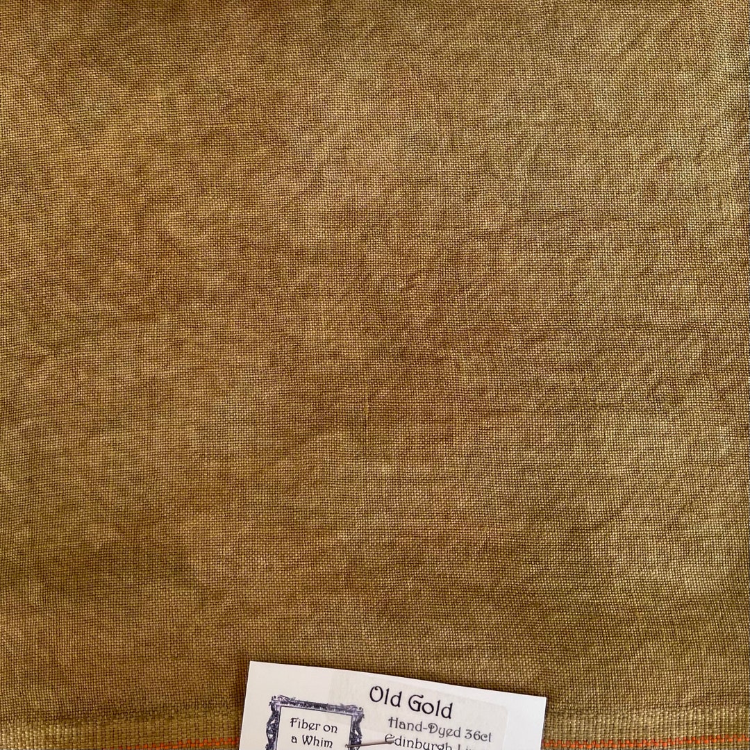 OLD GOLD / Fiber on a Whim / Cross Stitch Fabric / 36, 40 Ct / Ready to ...