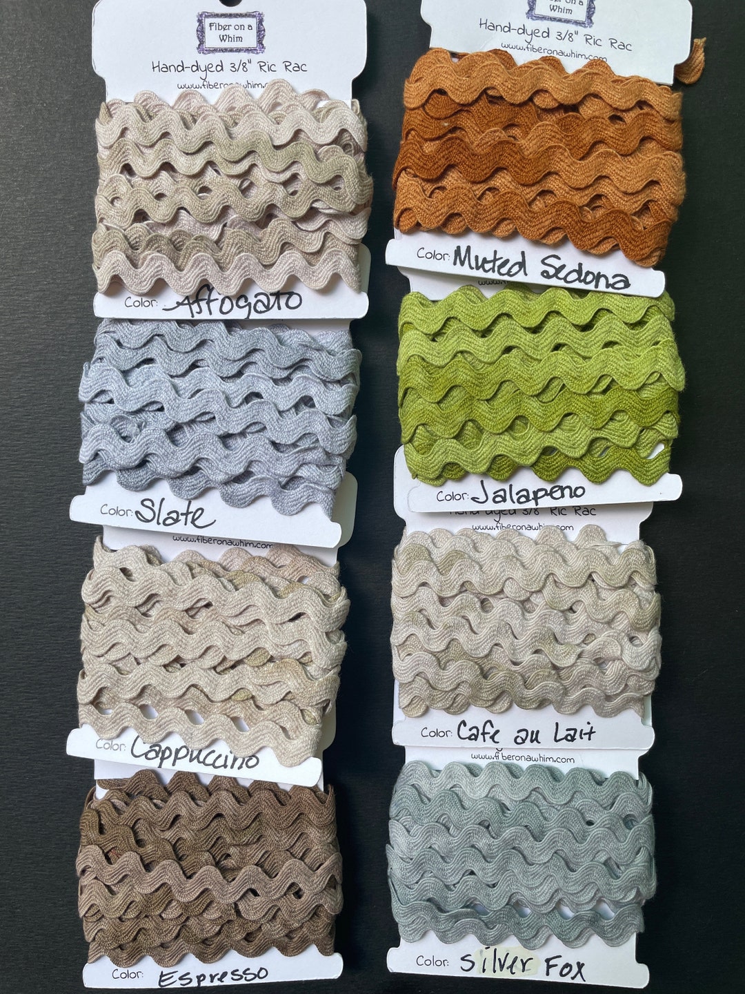 Hand Dyed Cotton Rick Rack by Fiber on a Whim / Embellishments ...