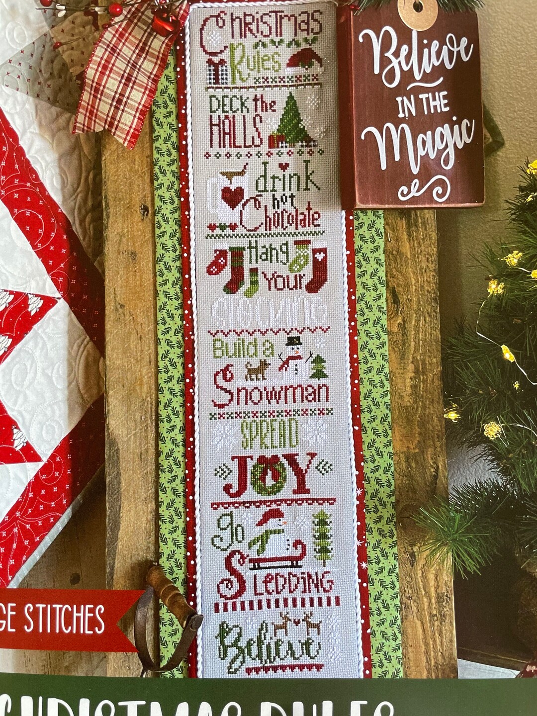 Primrose Cottage Stitches / CHRISTMAS RULES / Stitch Chart - Etsy