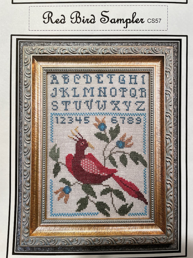 RED BIRD Sampler by Three Sheep Studio / Cross Stitch Chart / Pattern Only - Etsy