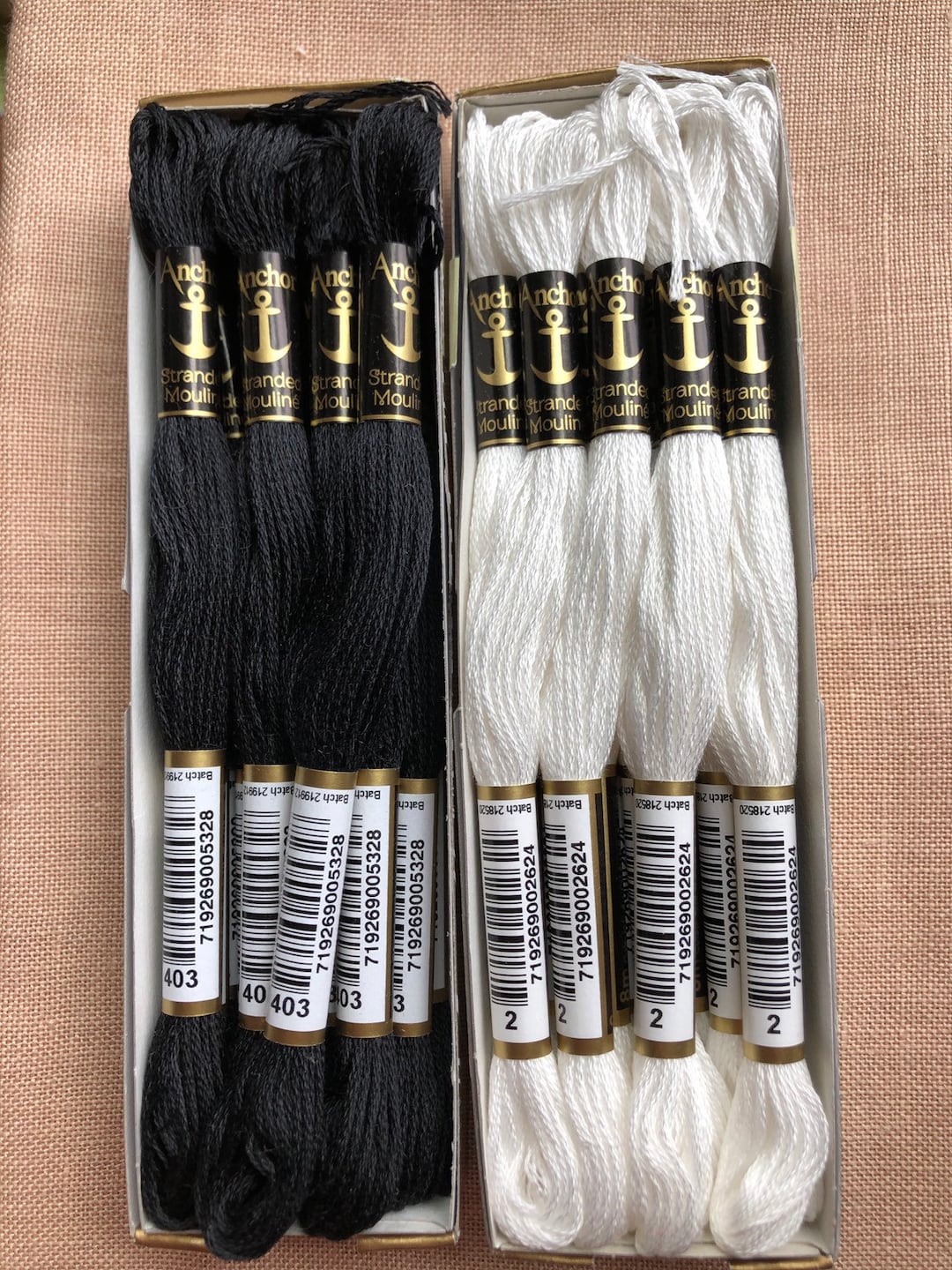 Anchor Floss / Black or White / Stranded Cotton / 8m - Etsy