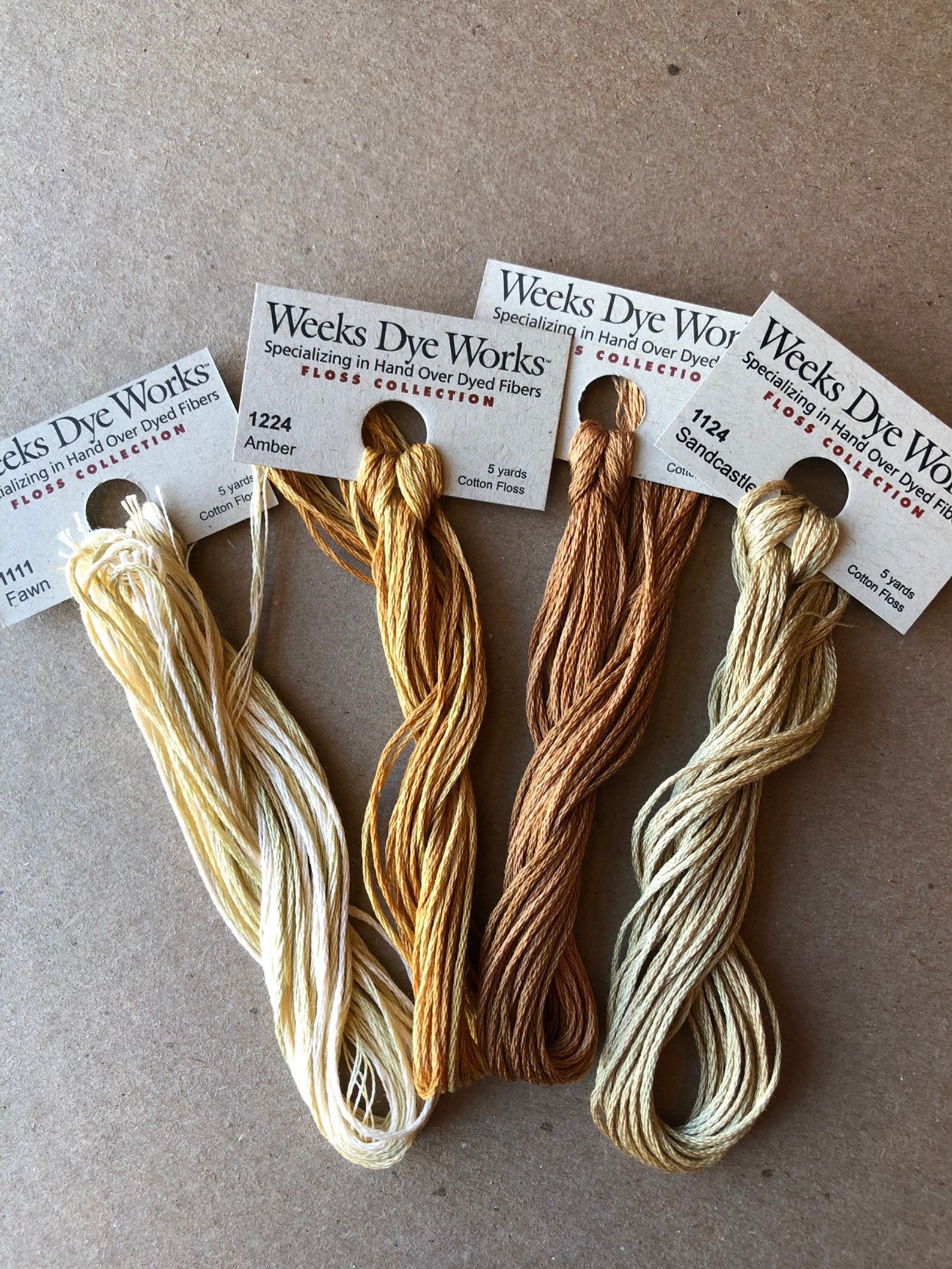 Weeks Dye Works Colors in Golds / Beiges / Taupe / Floss / Cross Stitch ...