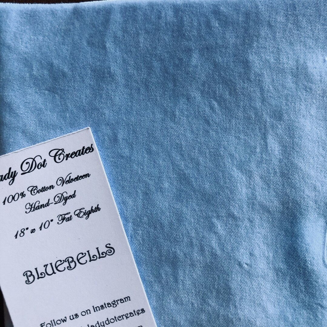 Lady Dot Creates/ Bluebells /hand Dyed Cotton Velveteen / Craft Project ...