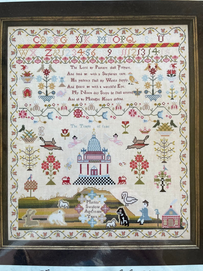 MATILDA SWALLOW 1820 / Hands Across the Sea Samplers / Cross - Etsy