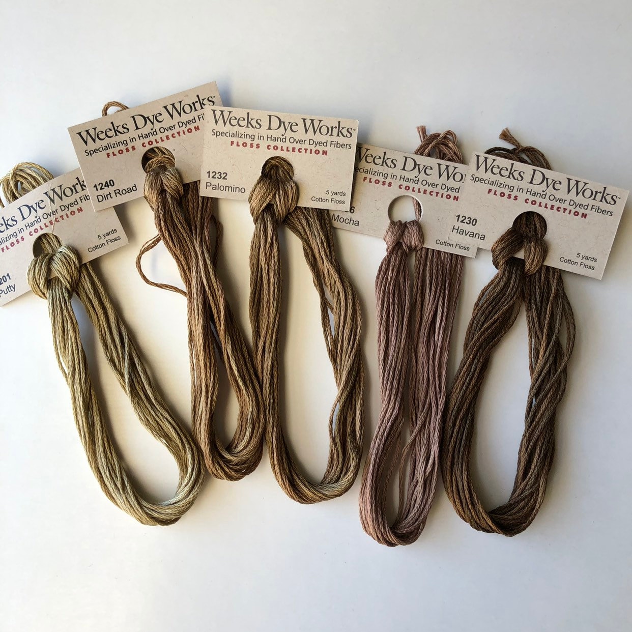 Weeks Dye Works / TANS / Medium BROWNS / Stone / Floss / Cross Stitch ...