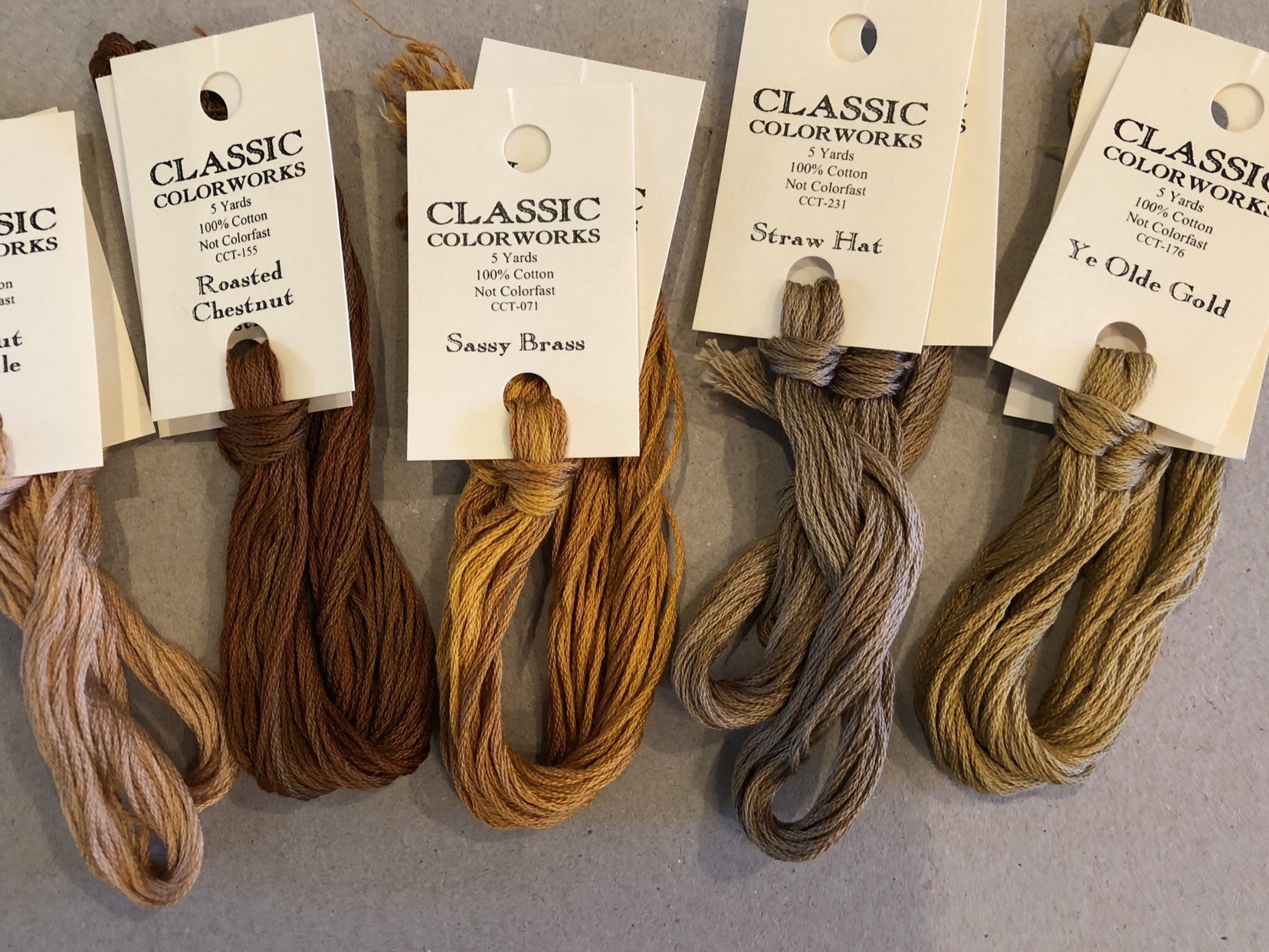 Classic Colorworks / Medium Browns/ Tans / Ye Olde Gold / Floss / Cross ...