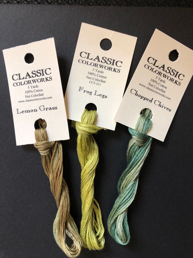 Classic Colorworks / GREENS, A to M / Floss / Cross Stitch / Embroidery ...