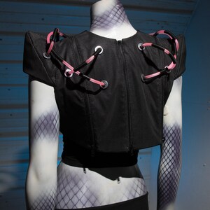 NEUROTOXIN SHRUG Black Rubber Shrug Textured Goth Cyberpunk Women's ...
