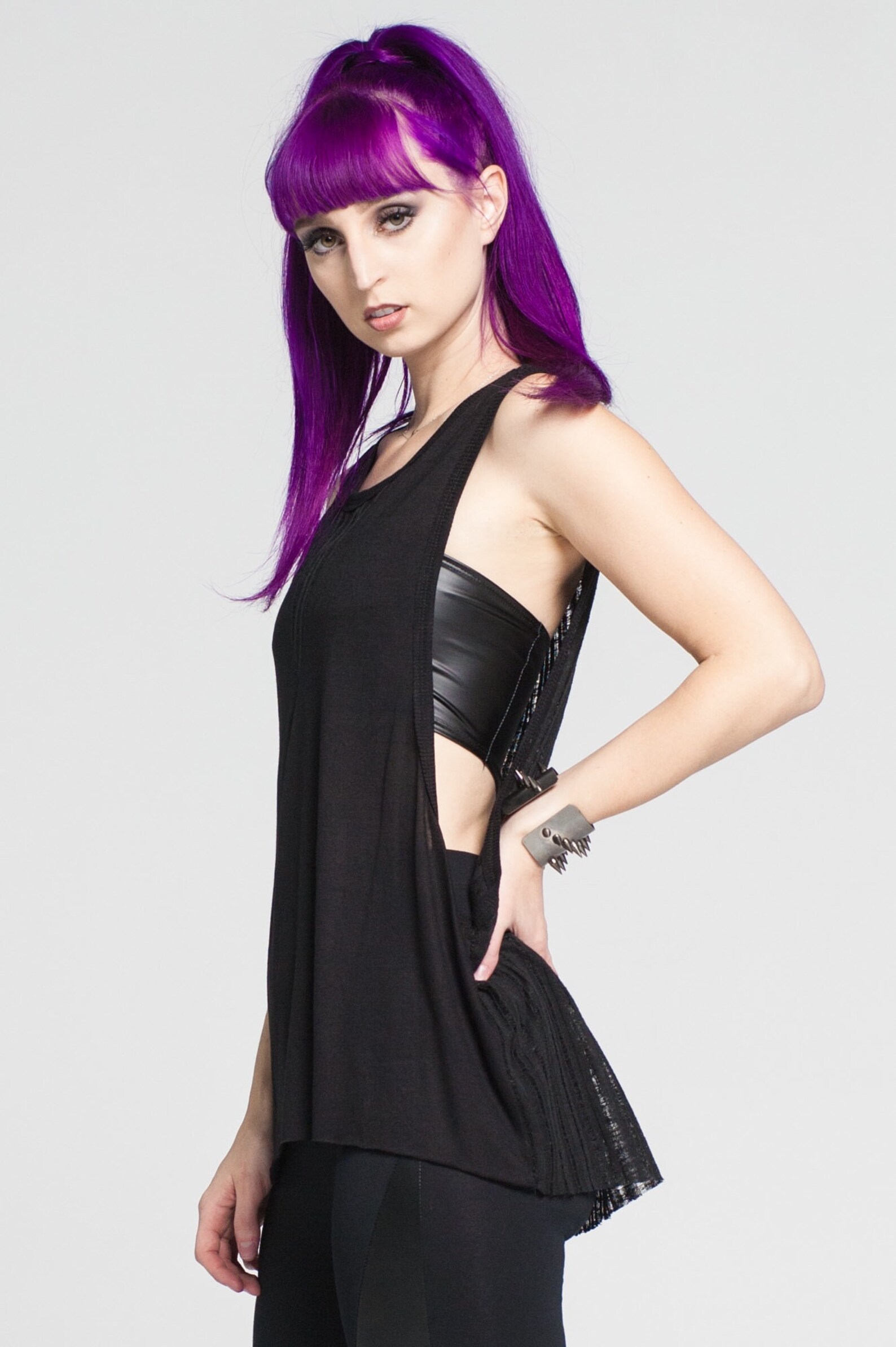 INTRIGUE BANDEAU Matte Black PVC Bra Top Vinyl Black - Etsy