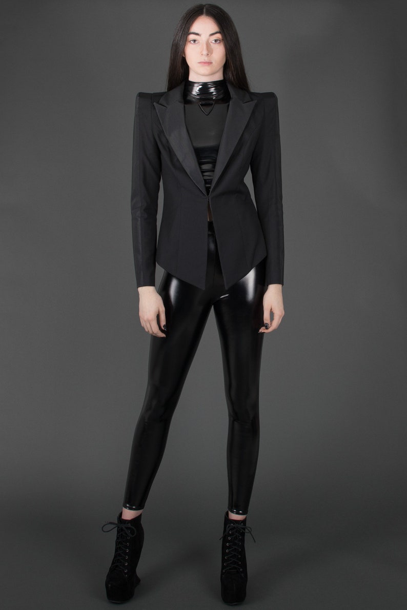 CARBON-14 BLAZER Black Rubber Jacket Textured Industrial - Etsy